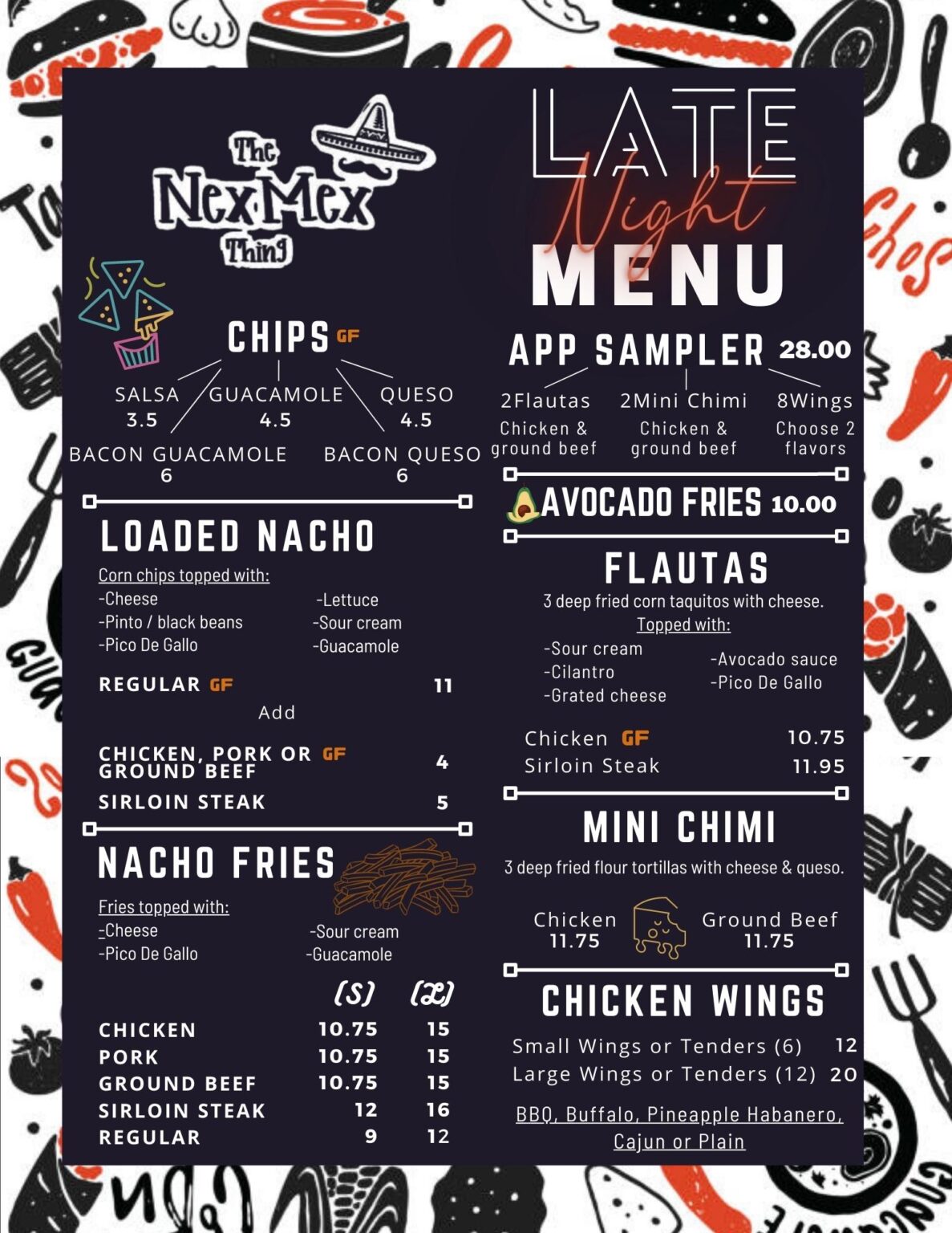 Late Night Menu – The NexMex Thing